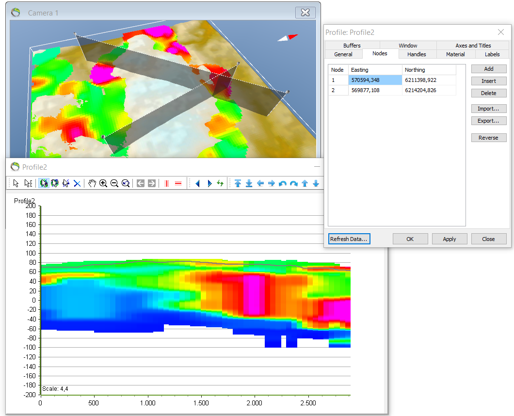3D Grid with profile limit [GeoScene3D]