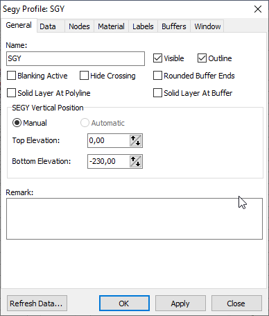 Add SEGY file [GeoScene3D]