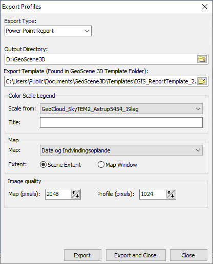 Export Profiles [GeoScene3D]