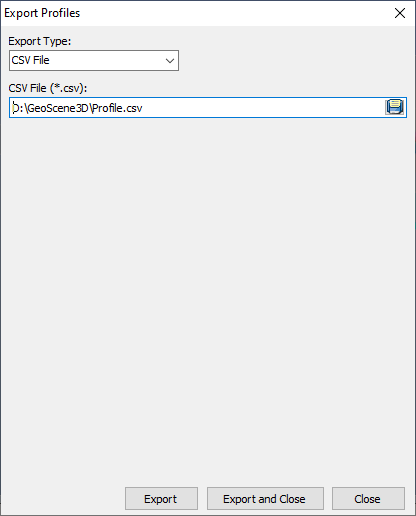 Export Profiles [GeoScene3D]