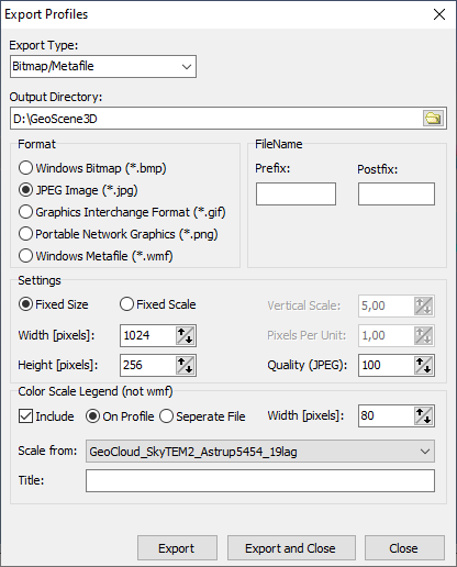Export Profiles [GeoScene3D]