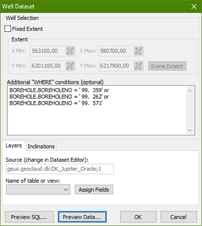 Edit Well Data (SQL Query) [GeoScene3D]
