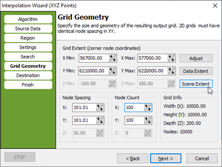 2D Interpolation [GeoScene3D]